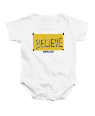 Ted Lasso Baby Girls Baby-Girls Believe Sign Snapsuit - Macy's