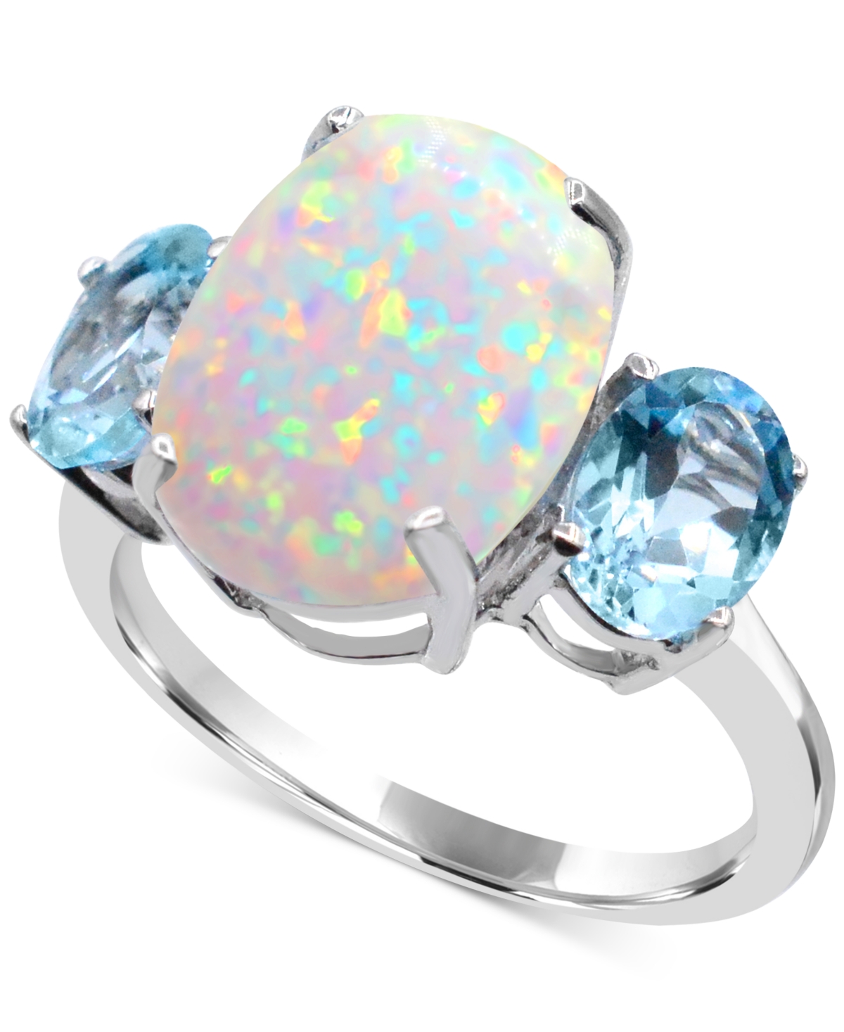 Click here for Lab Grown Opal & Sky Blue Topaz (2 ct. t.w.) Ring... prices