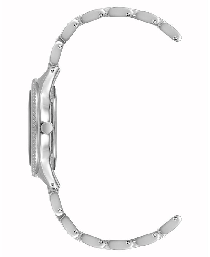 Anne Klein Women's Quartz Silver-Tone Alloy Link Bracelet Watch, 30mm ...
