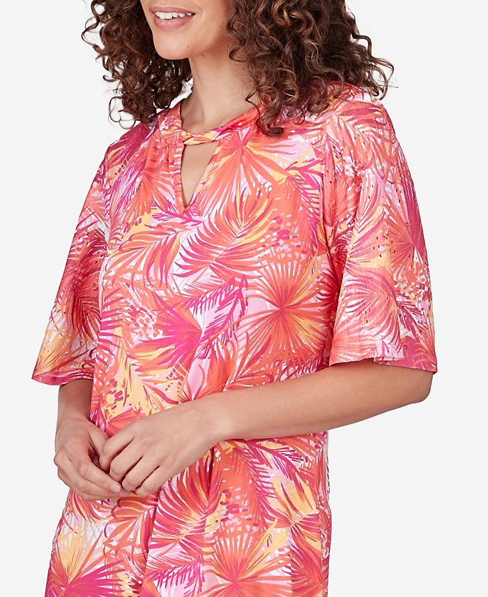 Ruby Rd. Petite Tropical Puff Print Dress - Macy's
