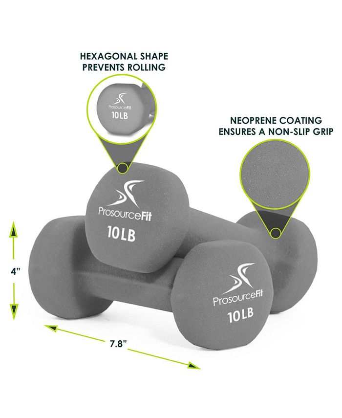 ProsourceFit Neoprene Dumbbells, 10lbs, Set of 2 - Macy's