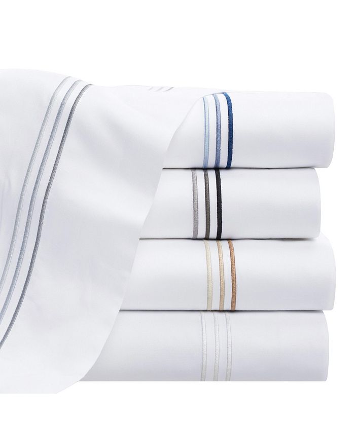 Aston and Arden Sateen King Sheet Set, 1 Flat Sheet, 1 Fitted Sheet, 2 ...