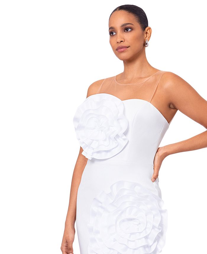 XSCAPE Women's Rosette Cocktail Dress - Macy's