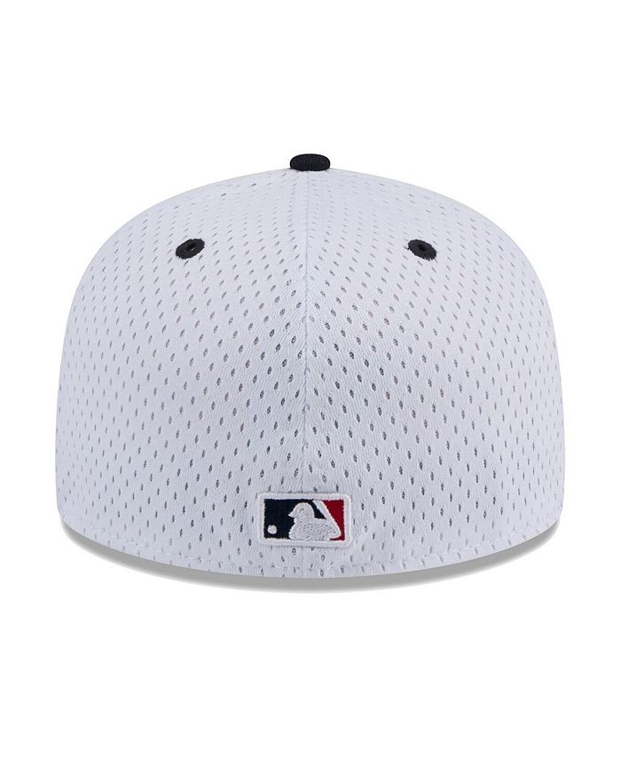 New Era Men's White Atlanta Braves Throwback Mesh 59Fifty Fitted Hat ...