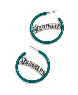 BaubleBar Seattle Mariners Enamel Hoop Earrings - Macy's