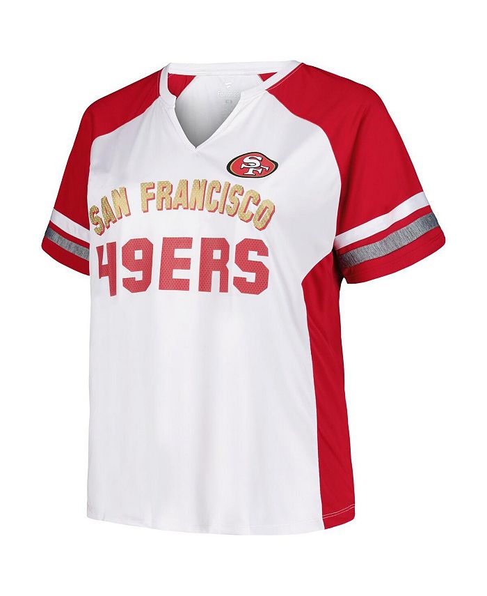 Fanatics Branded Women's White/Scarlet San Francisco 49ers Plus Size ...