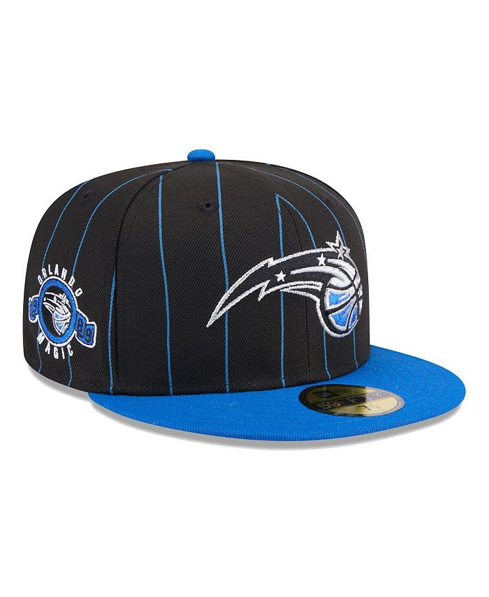 New Era Men's Black/Blue Orlando Magic Pinstripe Two-Tone 59Fifty ...