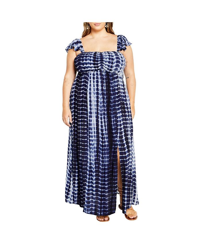 CITY CHIC Plus Size Tiarne Tie Dye Maxi Dress - Macy's