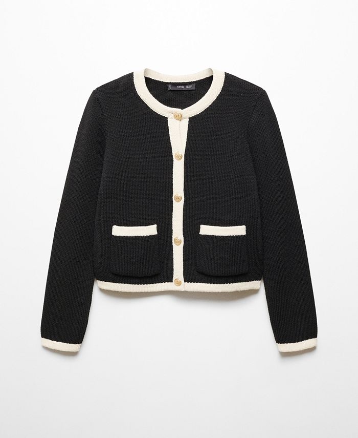 MANGO Women's Knitted Buttoned Jacket - Macy's