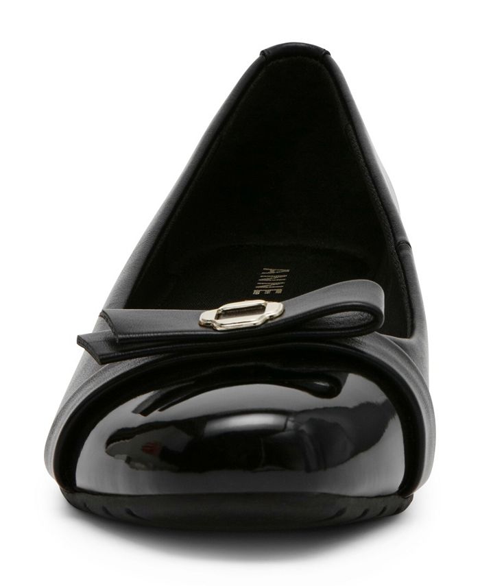 Anne Klein Women's Mesa Bow Detail Wedge Ballet Flats - Macy's