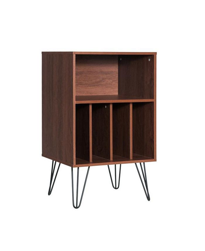 Slickblue Freestanding Record Player Stand Record Storage Cabinet with ...