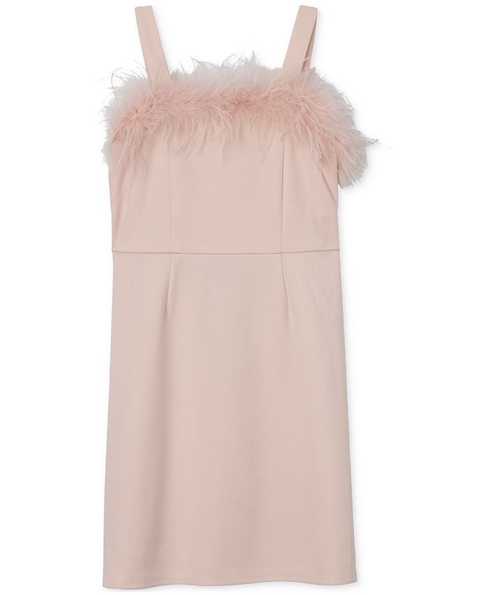 Speechless Big Girls Feather-Trim A-line Dress - Macy's