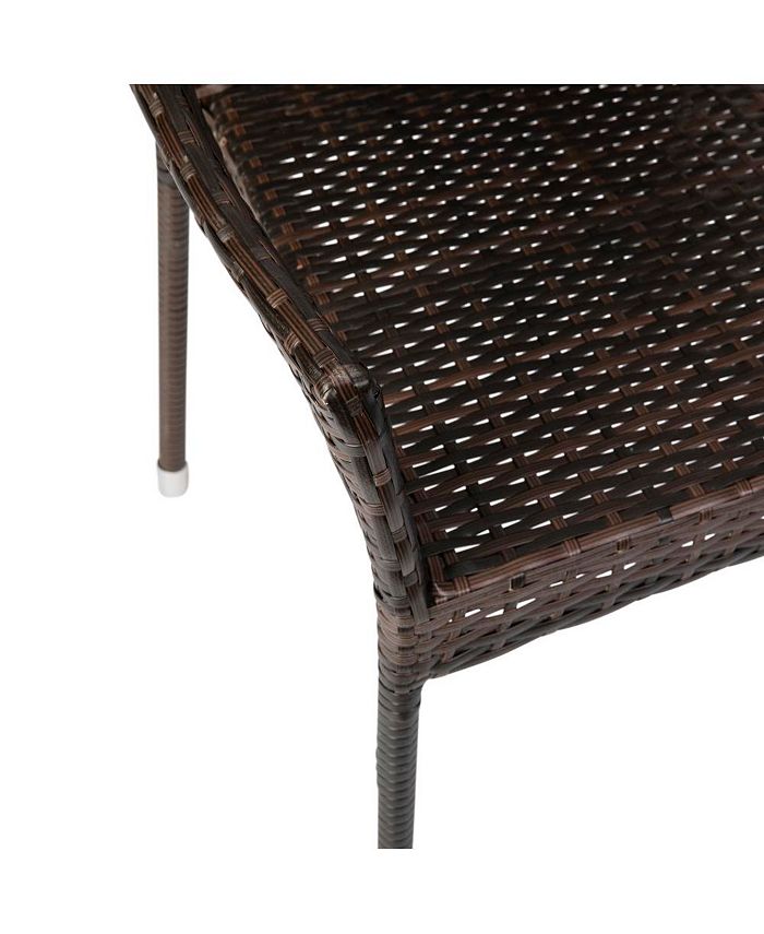 EMMA+OLIVER Embry All-Weather Indoor/Outdoor Stacking Patio Dining ...