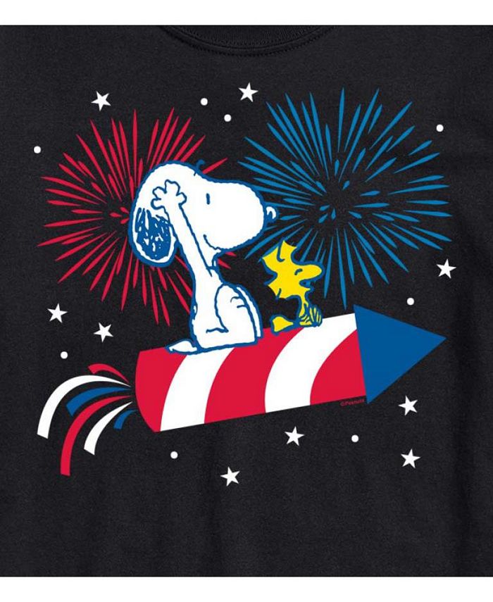 AIRWAVES Hybrid Apparel Peanuts Fireworks Mens Short Sleeve Tee - Macy's