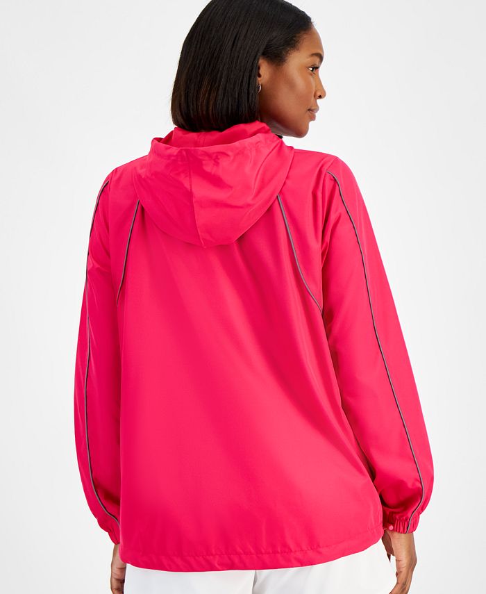 ID Ideology Women's Hooded Packable Zip-Front Jacket, Created for Macy ...