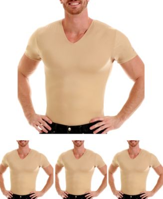 Men's Big & Tall Insta Slim 3 Pack Compression Short Sleeve V-Neck T ...