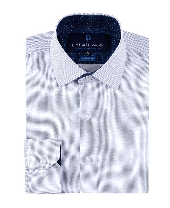 Dylan Park Men's Geometric Performance Stretch Button Down Dress Shirt - Macy's