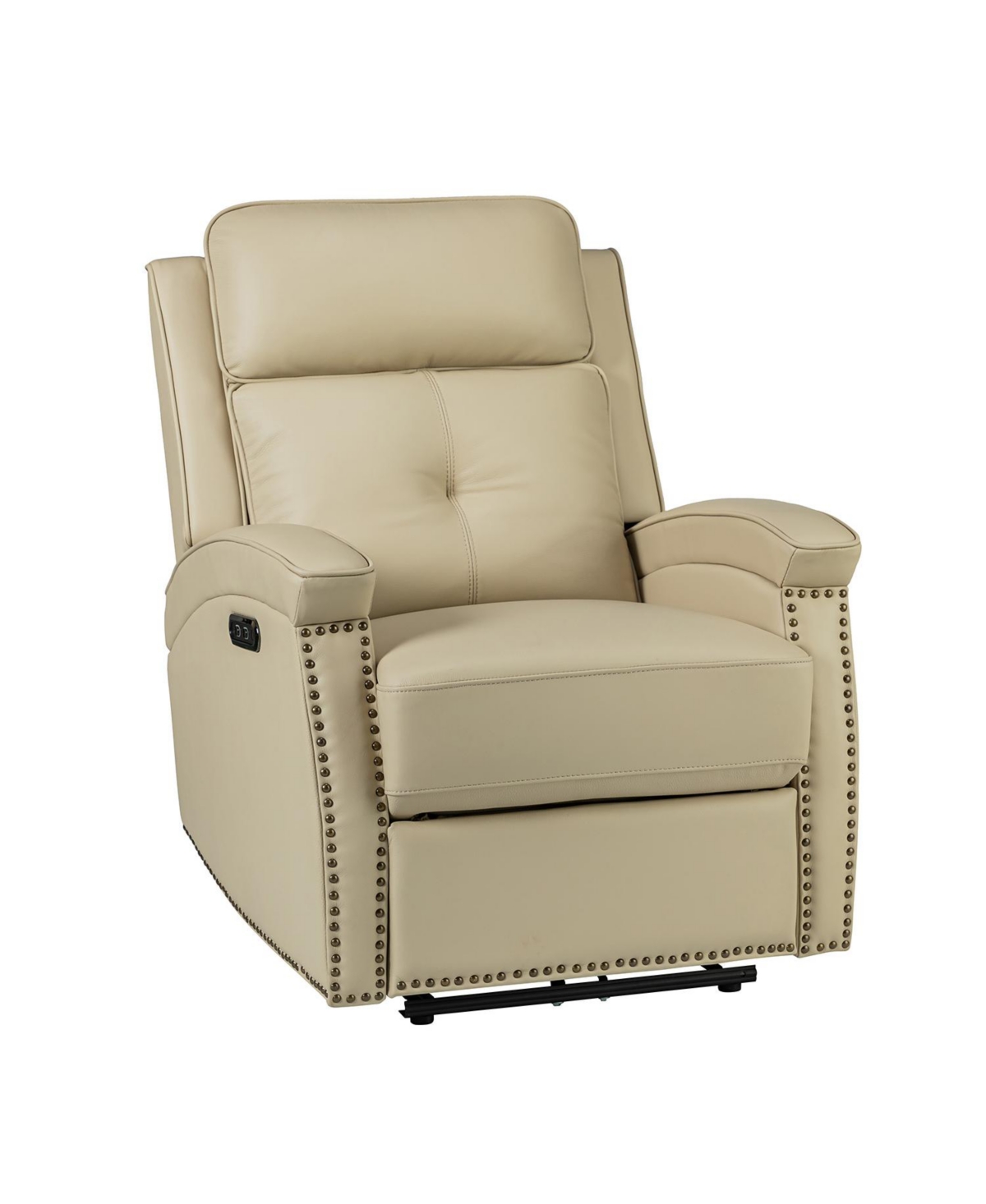 Click here for Damian Genuine Leather Power Recliner - Beige prices