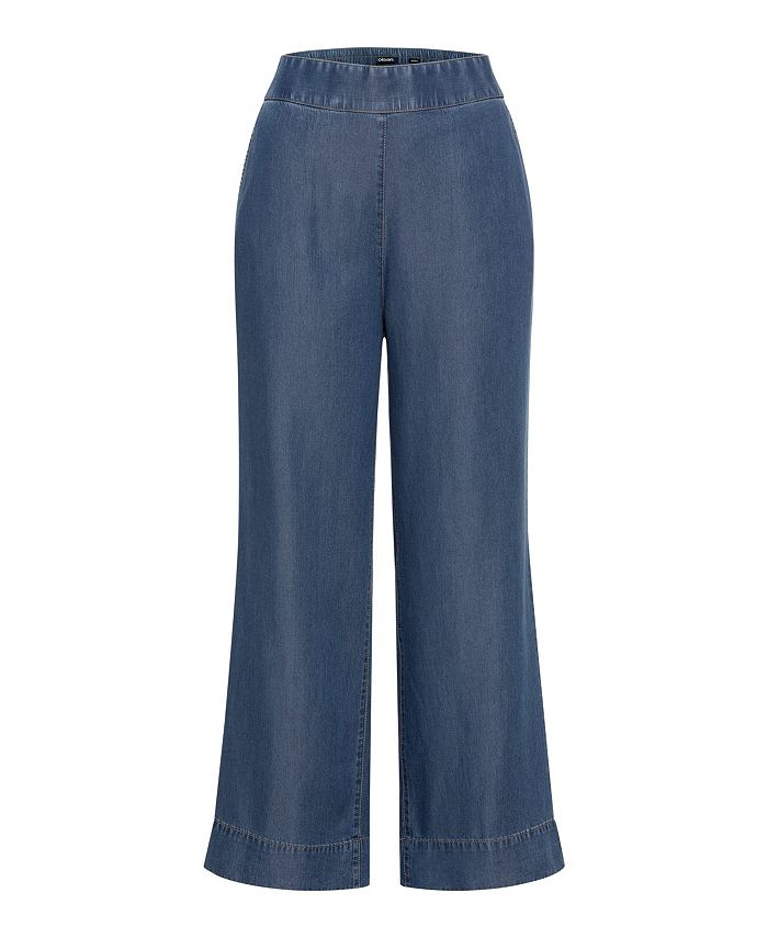 Olsen Women's Anna Fit Wide Leg Soft Denim Pant - Macy's
