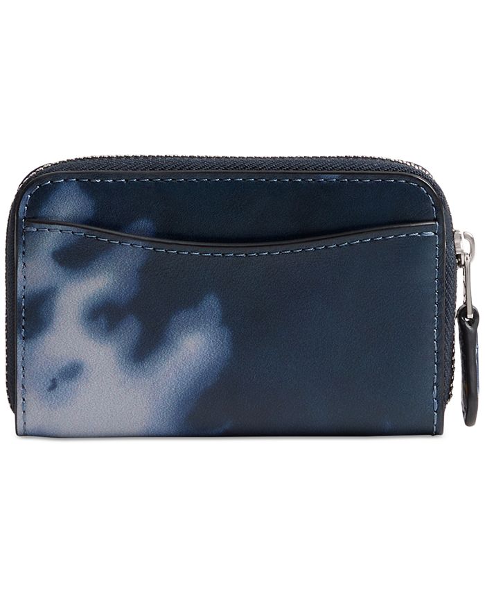 COACH Small Zip-Around Tie-Dye Leather Case Wallet - Macy's