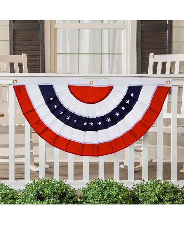 Evergreen Patriotic Bunting, Medium- 58 x 27 Inches Outdoor Decor - Macy's