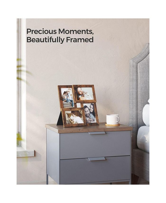 Slickblue Picture Frames For 4 Photos In 4" X 6" Collage Photo Frames ...