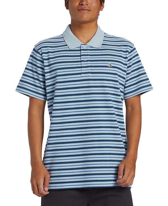 Quiksilver Men's DNA Cotton Mixed-Stripe Polo Shirt - Macy's