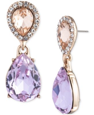 Givenchy Pavé & Pear-Shape Crystal Drop Earrings - Macy's