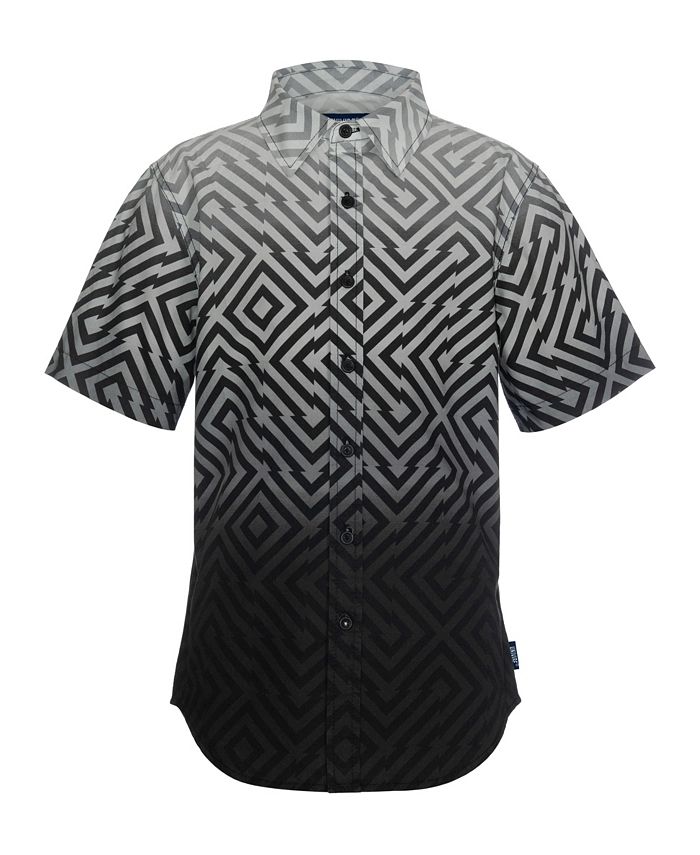 Univibe Big Boys Limestone Geo Print Shirt - Macy's