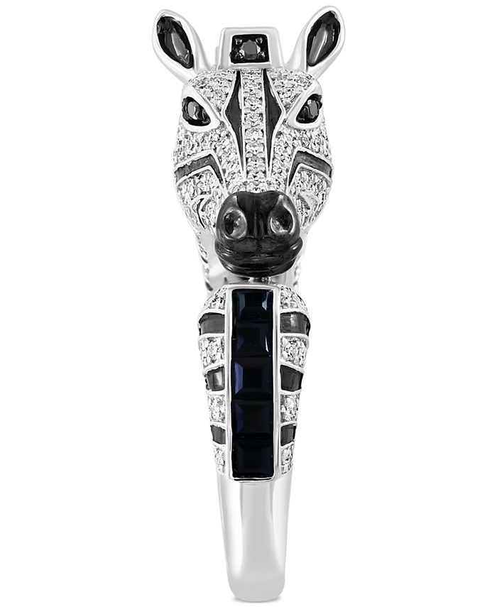 EFFY Collection EFFY® Onyx & Diamond (1/2 ct. t.w.) Zebra Ring in 14k ...