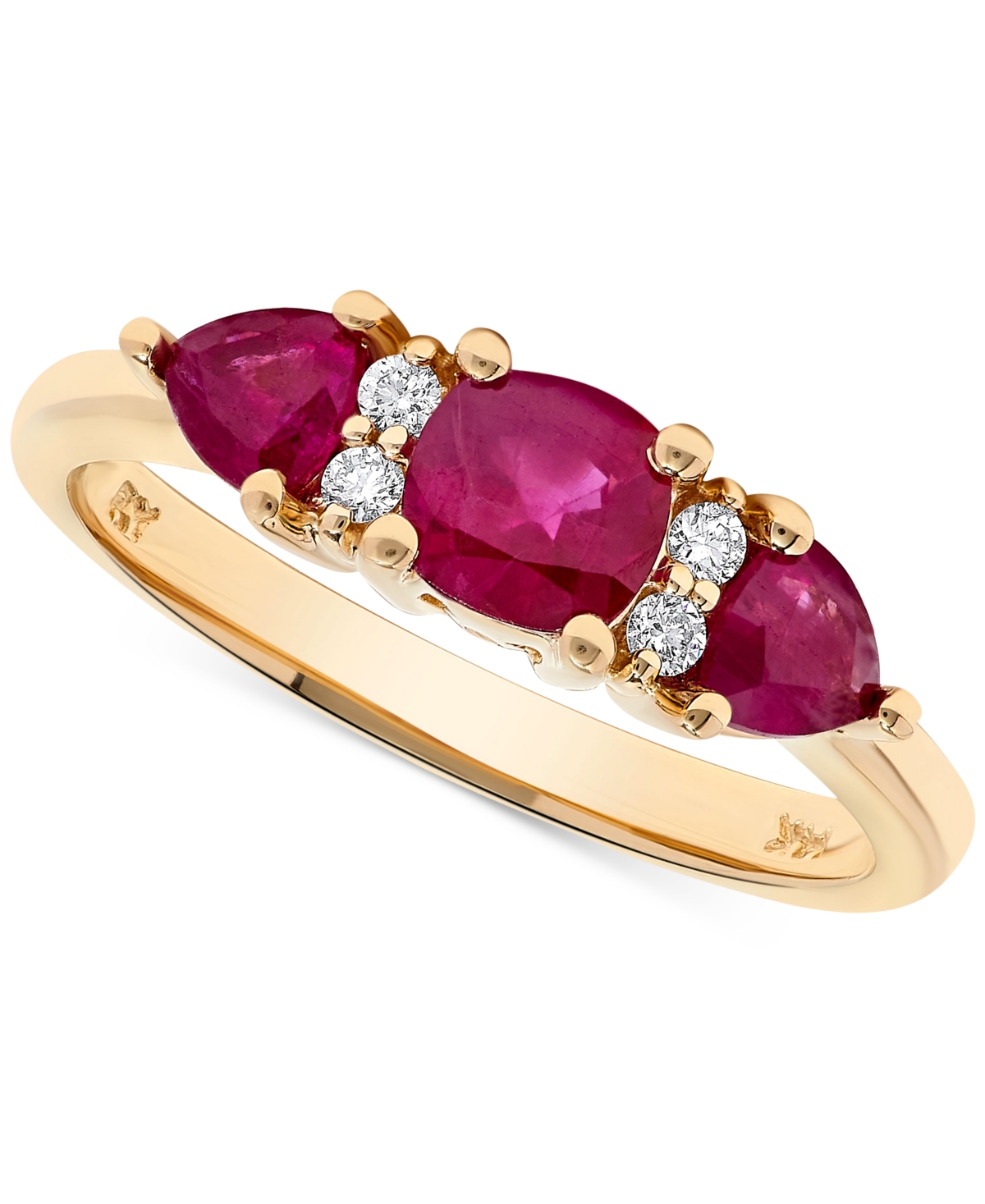 Click here for Ruby (1-3/8 ct. t.w.) & Diamond (1/20 ct. t.w.) Th... prices