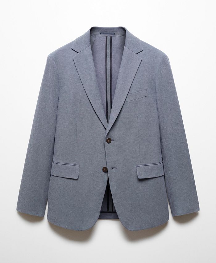 MANGO Men's Structured Slim Fit Cotton Blazer - Macy's