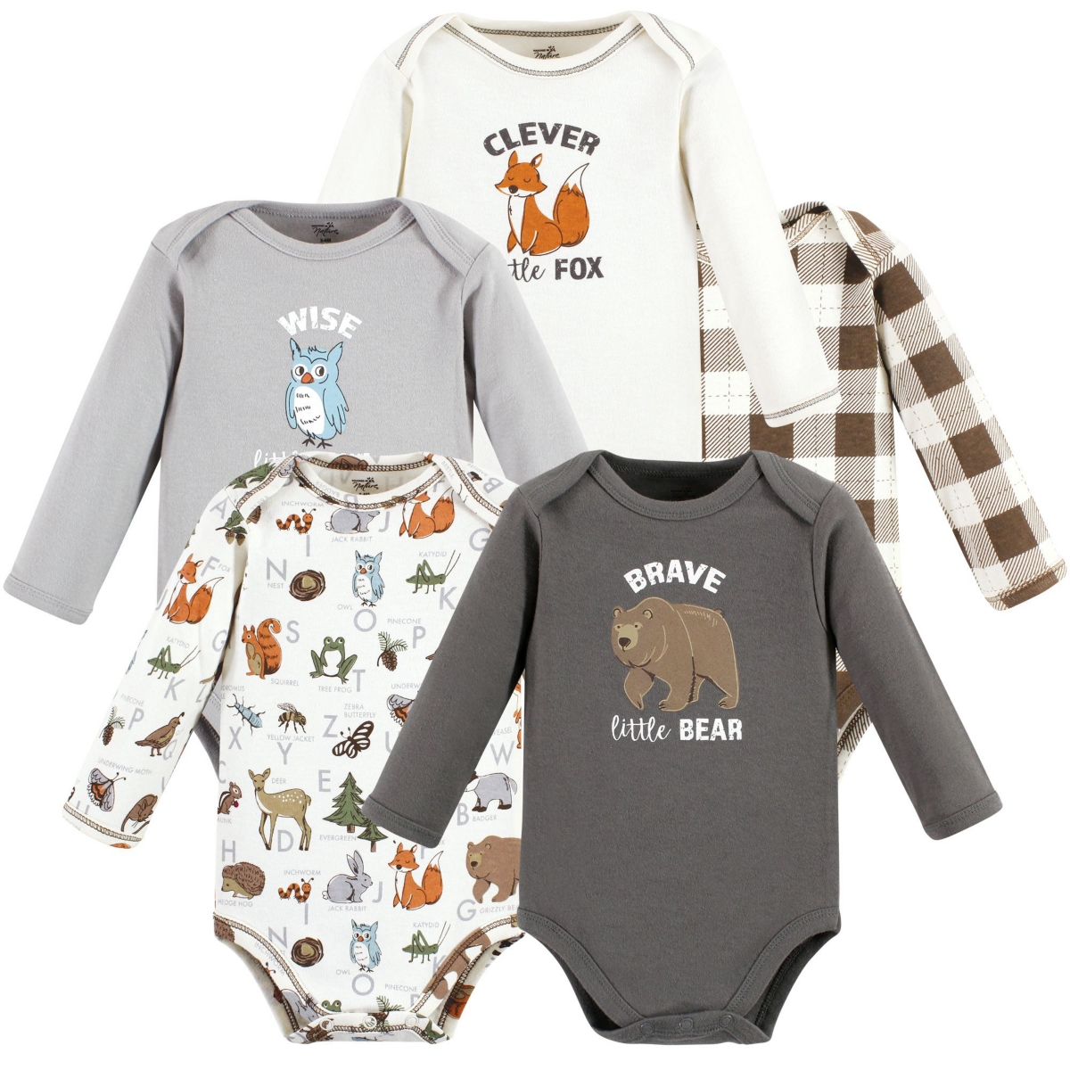 Click here for Touched by Nature Baby Boys 5Pk Long Sleeve Natura... prices