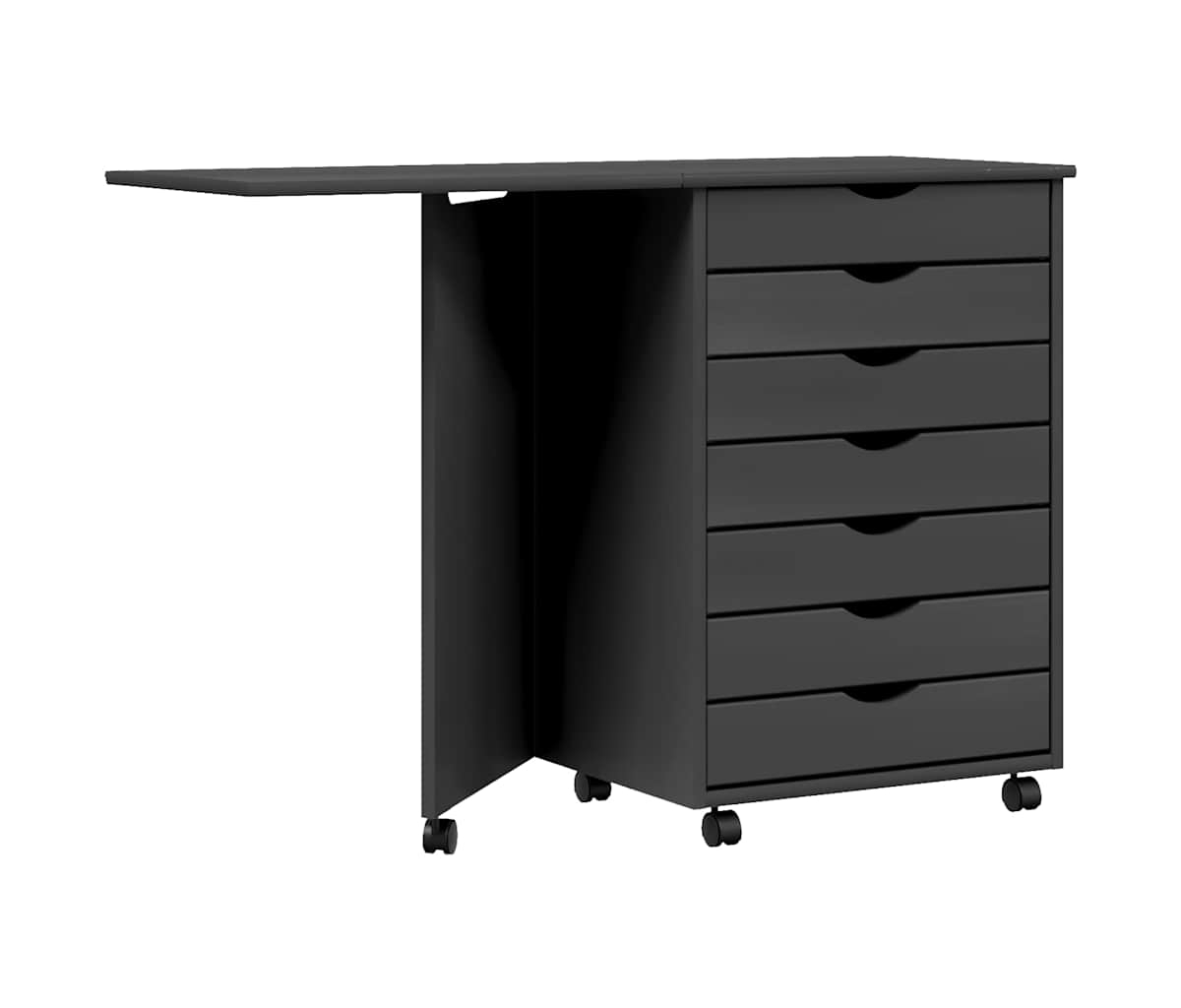 Click here for Rolling Cabinet with Desk Moss Gray Solid Wood Pin... prices