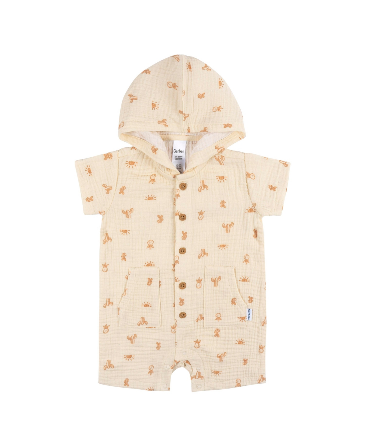 Click here for Gerber Baby Boys Hooded Romper - Desert prices