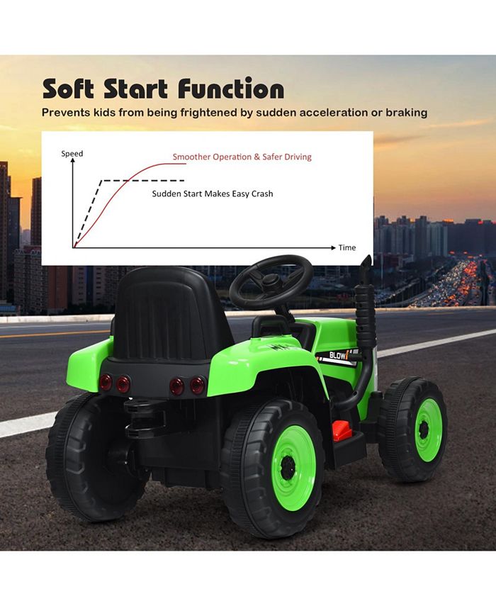 SUGIFT 12V Ride on Tractor with 3-Gear-Shift Ground Loader for Kids 3 ...