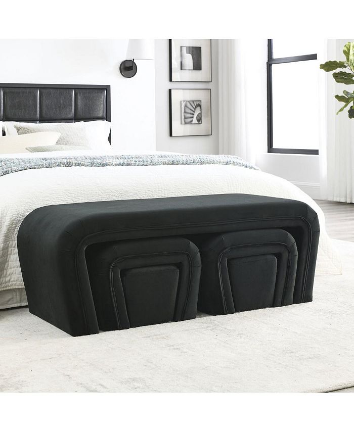 Simplie Fun 46" W Modern Contemporary Upholstered Nesting Bench ...