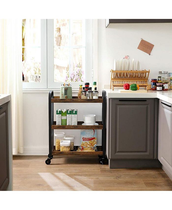 Slickblue Slim Kitchen Cart For Narrow Spaces, Rolling Storage Cart ...