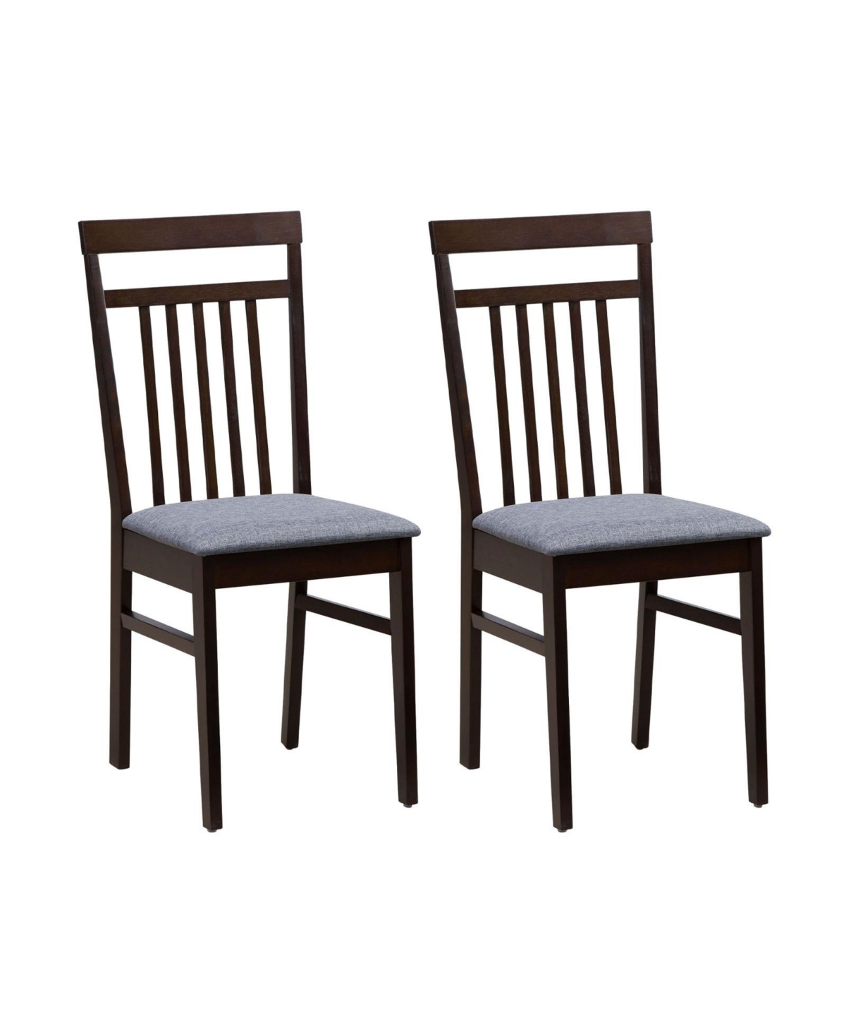 Click here for Sugift Upholstered Dining Chair Set of 2 - Dark Br... prices