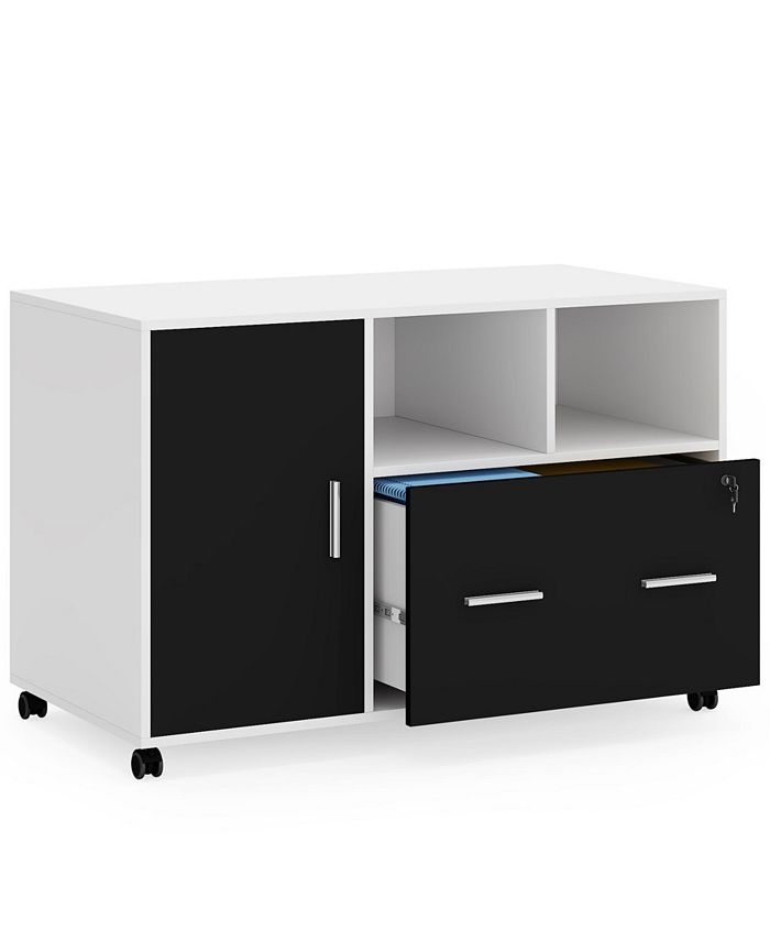 Tribesigns Large File Cabinet with Lock and Drawer, Modern Mobile ...