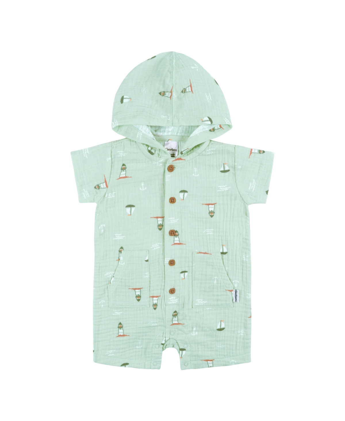 Click here for Gerber Baby Boys Hooded Romper - Sea scene prices