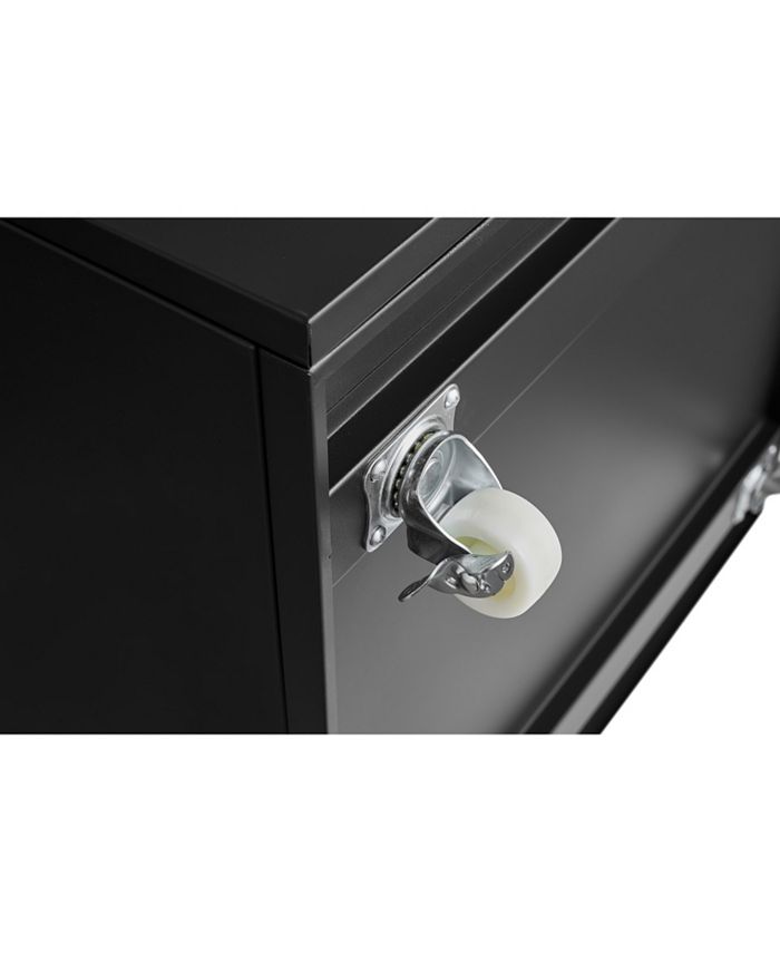 Simplie Fun Office Furniture Copier Cabinet Black 2 Door Steel Copier ...