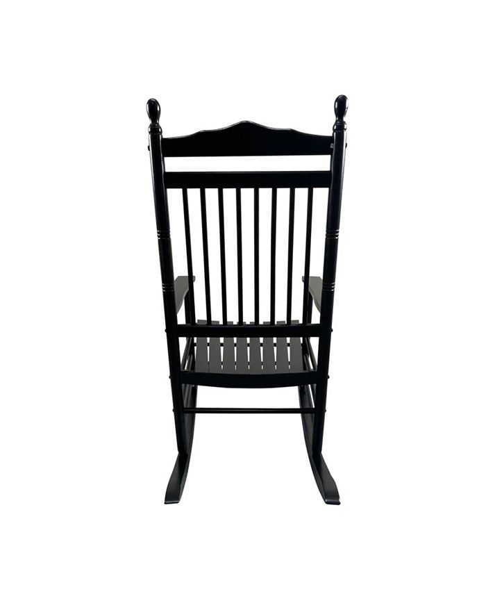 Simplie Fun Balcony Porch Adult Rocking Chair - Black - Macy's