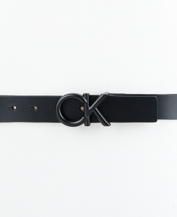 Calvin Klein Men's CK Logo-Buckle Belt - Macy's