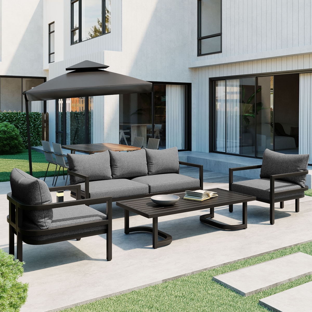 Click here for Streamdale Outdoor Steel Sofa Set  Waterproof and... prices
