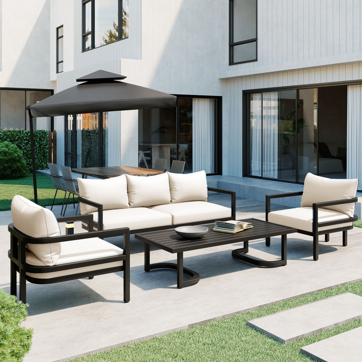 Click here for Streamdale Outdoor Steel Sofa Set  Waterproof and... prices