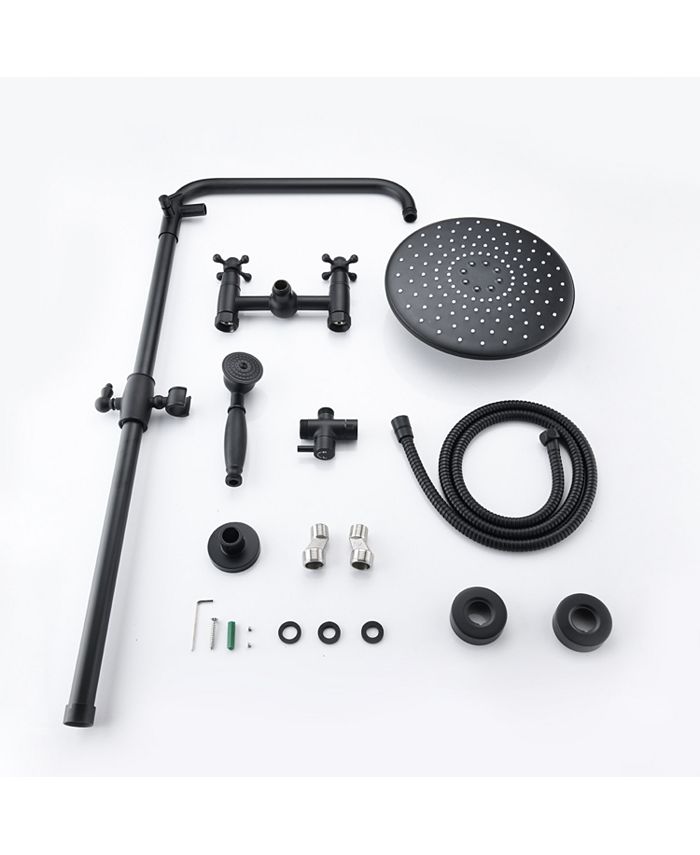 Simplie Fun Matte Black Dual Shower Combo System - Macy's