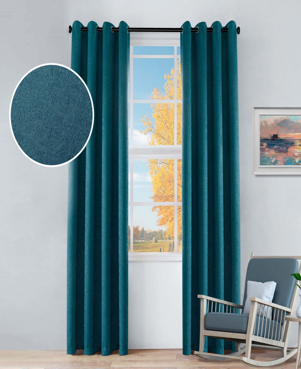 Click here for Superior Senna Textured Curtain Set of 2 Panels wi... prices