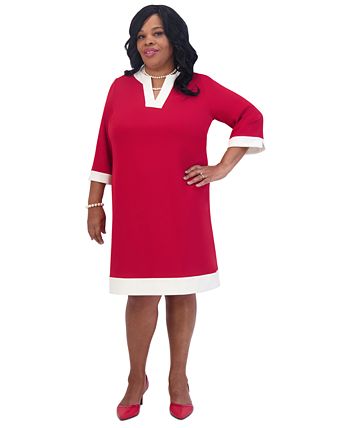 Kasper Women's Jude Contrast-Trim Sheath Dress - Macy's