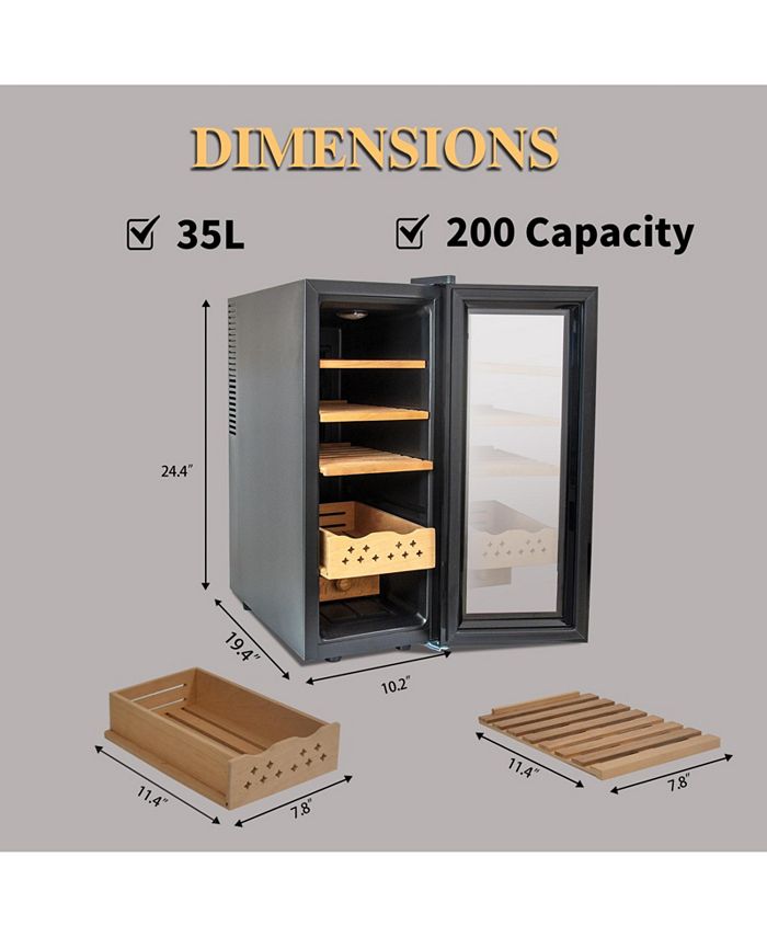 Simplie Fun 35L 3-in-1 Cigar Humidor with 200 Count Capacity - Macy's